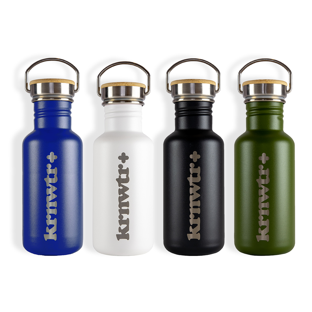 RVS Waterfles | 500ml | v.a. 5 stuks - KRNWTR+